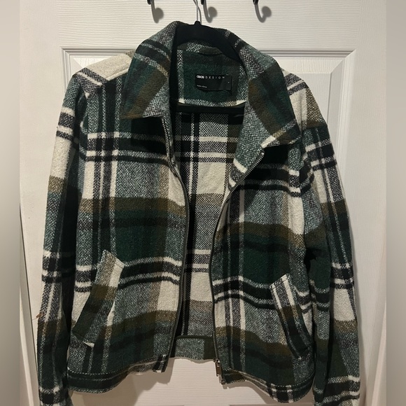 ASOS | Jackets & Coats | Asos Green White Jacket | Poshmark